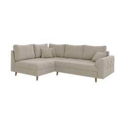 ECKSOFA Henrik Beige Boucle - Ottomane links