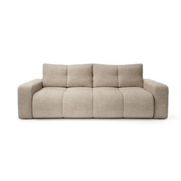 BETTSOFA DUCA Beige Jersey- Stoff mit Schlaffunktion