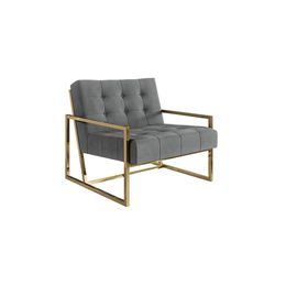 LOUNGESESSEL Duban Grau Samtstoff