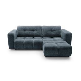 ECKSOFA ARTE 02 Dunkelblau Chenille mit Schlaffunktion