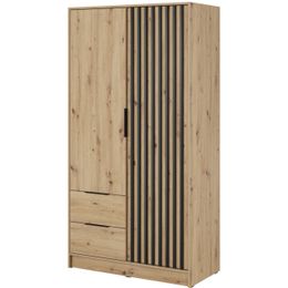 DREHT&Uuml;RENSCHRANK NELIANA 105/200/51 cm 2-t&uuml;rig Eiche Artisan