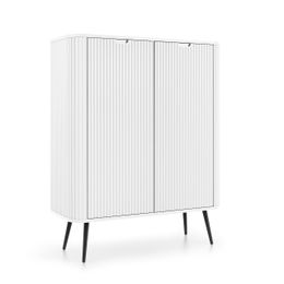HIGHBOARD ZENZERO 103/129/39 cm mit 2 T&uuml;ren Wei&szlig;