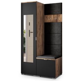 GARDEROBENSCHRANK VIRA 95/181/51 cm Modern Eichefarben