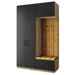 GARDEROBENSCHRANK REMA 150/240/60 cm Modern Garderobe-Set Eiche Wotan
