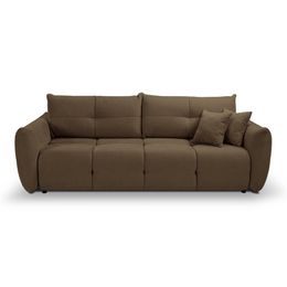 BETTSOFA MODA Braun Chenille-Stoff mit Schlaffunktion