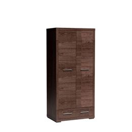 DREHT&Uuml;RENSCHRANK SALERNO 88/192/54 cm 2-t&uuml;rig Braun
