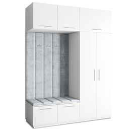 GARDEROBENSCHRANK REMA 180/240/60 cm Modern Wei&szlig;