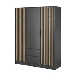 DREHT&Uuml;RENSCHRANK NELIANA 155/200/51 cm 3-t&uuml;rig Graphitfarben