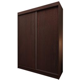 SCHWEBET&Uuml;RENSCHRANK SOFIA 150/216/61 cm 2-t&uuml;rig Wengefarben