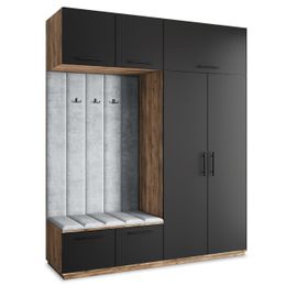 GARDEROBENSCHRANK REMA 200/240/60 cm Modern Eichefarben