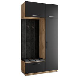 GARDEROBENSCHRANK REMA 120/240/60 cm Modern Eiche Wotan