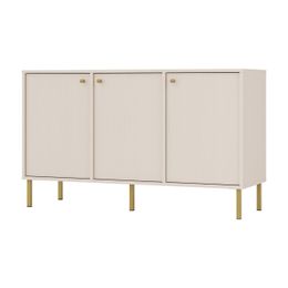 KOMMODE TORINO 125/74/41 cm mit 3 T&uuml;ren Beige