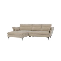ECKSOFA Mira Beige Samt-Stoff