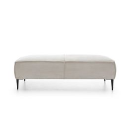 MASSENO Sitzhocker DUNA, Modern Polsterhocker, Fu&szlig;hocker Creme