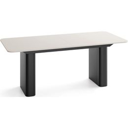 ESSTISCH Riven rechteckig ausziehbar verl&auml;ngerbar mit Butterfly-Auszug, Kaschmir 200-296/90/76 cm