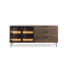 SIDEBOARD GLORIA 181,3x39,3x82,6 cm mit 3 Schubladen und 2 T&uuml;ren Eichefarben