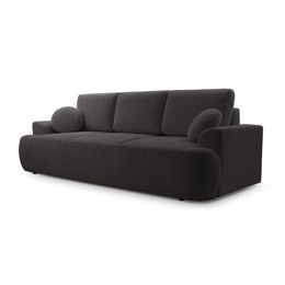 BETTSOFA FILO Schwarz Bucle-Stoff mit Schlaffunktion