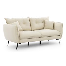 3-SITZER-SOFA Nordloft Beige Samt
