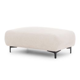 POLSTERHOCKER Cardea in Bubble-Optik aus weichem Creme Strukturstoff mit hohem Sitzkomfort