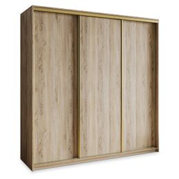 SCHWEBET&Uuml;RENSCHRANK NISSE 200/205/60 cm 3-t&uuml;rig Sonoma Eiche