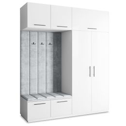 GARDEROBENSCHRANK REMA 200/240/60 cm Modern Wei&szlig;