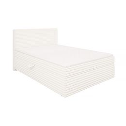 BOXBETT Roma 140/200 cm Hellbeige Pl&uuml;schcord