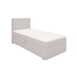 BOXBETT Roma 90/200 cm Hellgrau Pl&uuml;schcord
