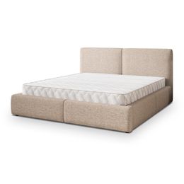 POLSTERBETT FELURO 180x200 cm mit Bettk&auml;sten - Beige