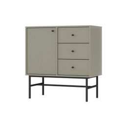 KOMMODE TORINO 84/86/41 cm mit 3 Schubladen 1 T&uuml;ren Hellgr&uuml;n