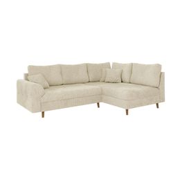 ECKSOFA Sigurd Beige Chenille - Ottomane rechts