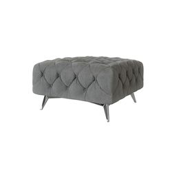 HOCKER Chesterfield Laura Grau Samt