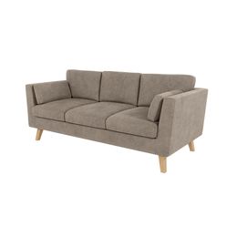 3-SITZER-SOFA Mario Dunkelbeige Microfaser