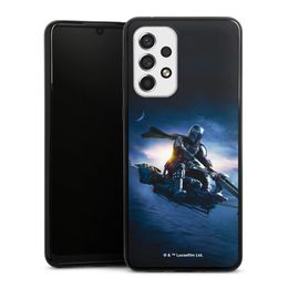 DeinDesign Galaxy A33 5G Handy Slim Case extra d&uuml;nn Silikon Handyh&uuml;lle schwarz H&uuml;lle Star Wars Merchandise The Mandalorian Silikon Slim Case