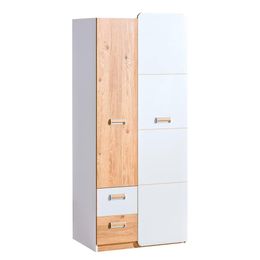 DREHT&Uuml;RENSCHRANK MANTI 80/188/52cm 2-t&uuml;rig Wei&szlig;