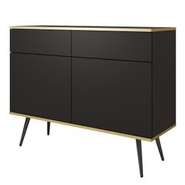 SIDEBOARD VENEZIA 107/85/39cm mit 2 Schubladen 2 T&uuml;ren Schwarz