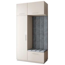 GARDEROBENSCHRANK REMA 120/240/60 cm Modern Garderobe-Set Kaschmir