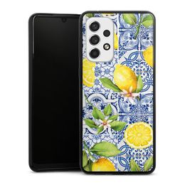 DeinDesign Galaxy A33 5G Handy Slim Case extra d&uuml;nn Silikon Handyh&uuml;lle schwarz H&uuml;lle Muster Lemon Greece Silikon Slim Case