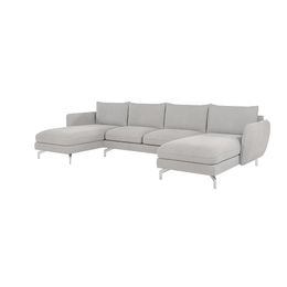 WOHNLANDSCHAFT Elou Silber Luxusmicrofaser