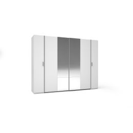 SCHWEBET&Uuml;RENSCHRANK AMAREN 269,6/207,6/61,4cm 2-t&uuml;rig mit Spiegel Wei&szlig;
