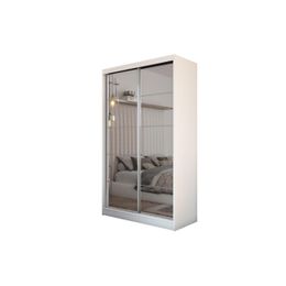 SCHWEBET&Uuml;RENSCHRANK FIORELLA 120/216/61 cm 2-t&uuml;rig mit Spiegel Wei&szlig;