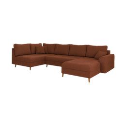 WOHNLANDSCHAFT Alma Terrakotta Cord - Ottomane rechts