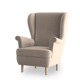 SESSEL LENTIO Ohrensessel Polstersessel, Beige