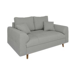 2-SITZER-SOFA Alma Hellgrau Cord