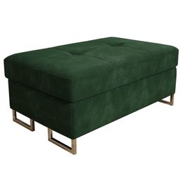 POLSTERHOCKER BARLET Gr&uuml;n 100x60 cm