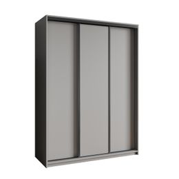 SCHWEBET&Uuml;RENSCHRANK NISSE 150/205/60 cm 3-t&uuml;rig Graphitfarben
