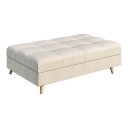 HOCKER Lorine Mikrofaser Ecru