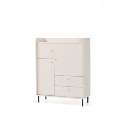 KOMMODE ASTREA 103,5/133/42cm mit 2 Schubladen 2 T&uuml;ren Beige