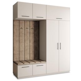GARDEROBENSCHRANK REMA 200/240/60 cm Modern Garderobe-Set Kaschmir