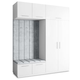 GARDEROBENSCHRANK REMA 200/240/60 cm Modern Wei&szlig;