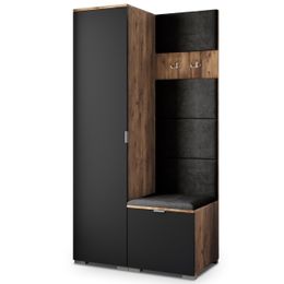 GARDEROBENSCHRANK LORI 95/181/51 cm Modern Eichefarben